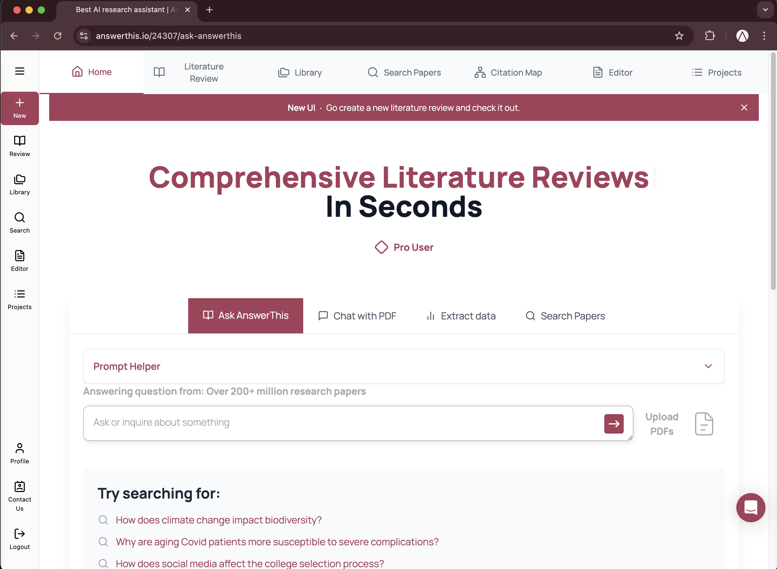 Best AI research assistant | AnswerThis